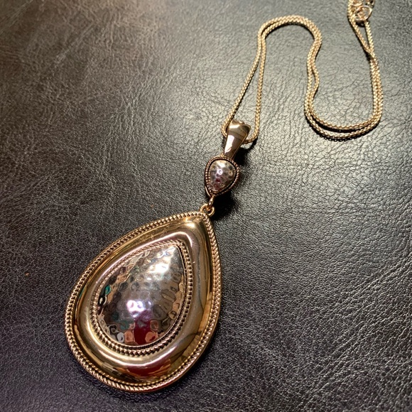 Jewelry | 5 For 15 Vintage Rmn Two Tone Clip On Teardrop Pendant | Poshmark
